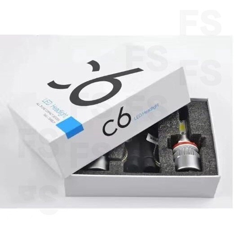 ไฟหน้า Led รุ่น C6 ขั้ว 9005/HB3 36W 5500LM แสงสีขาว SUPER BRIGHT 6000K/ขาว 1 คู่ | Shopee Thailand