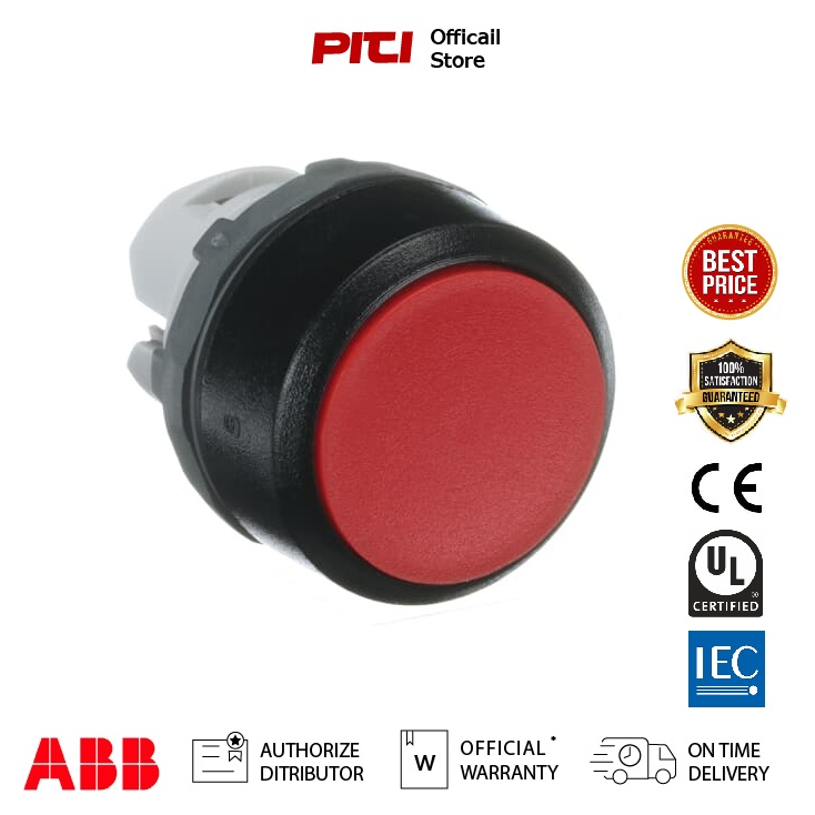 ABB MP1-10R 1NC 22mm Pushbuttons Switch สวิตซ์ปุ่มกด หัวเรียบกดแล้วเด้งกลับ Modular Pilot ...