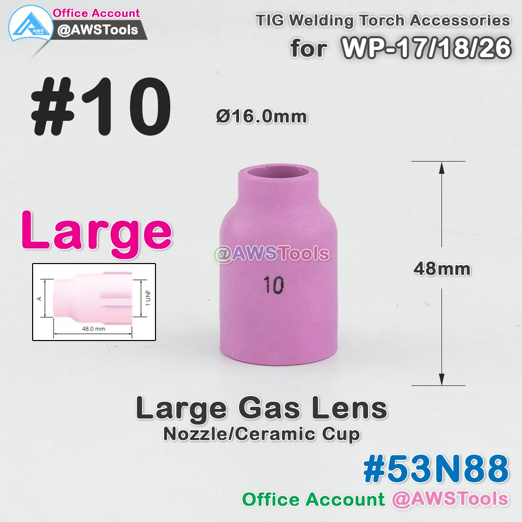 WP-26 แก๊สเลนส์ ใหญ่ อะไหล่ หัวเชื่อม อาร์กอน สำหรับ หัวเชื่อม(Torch ...