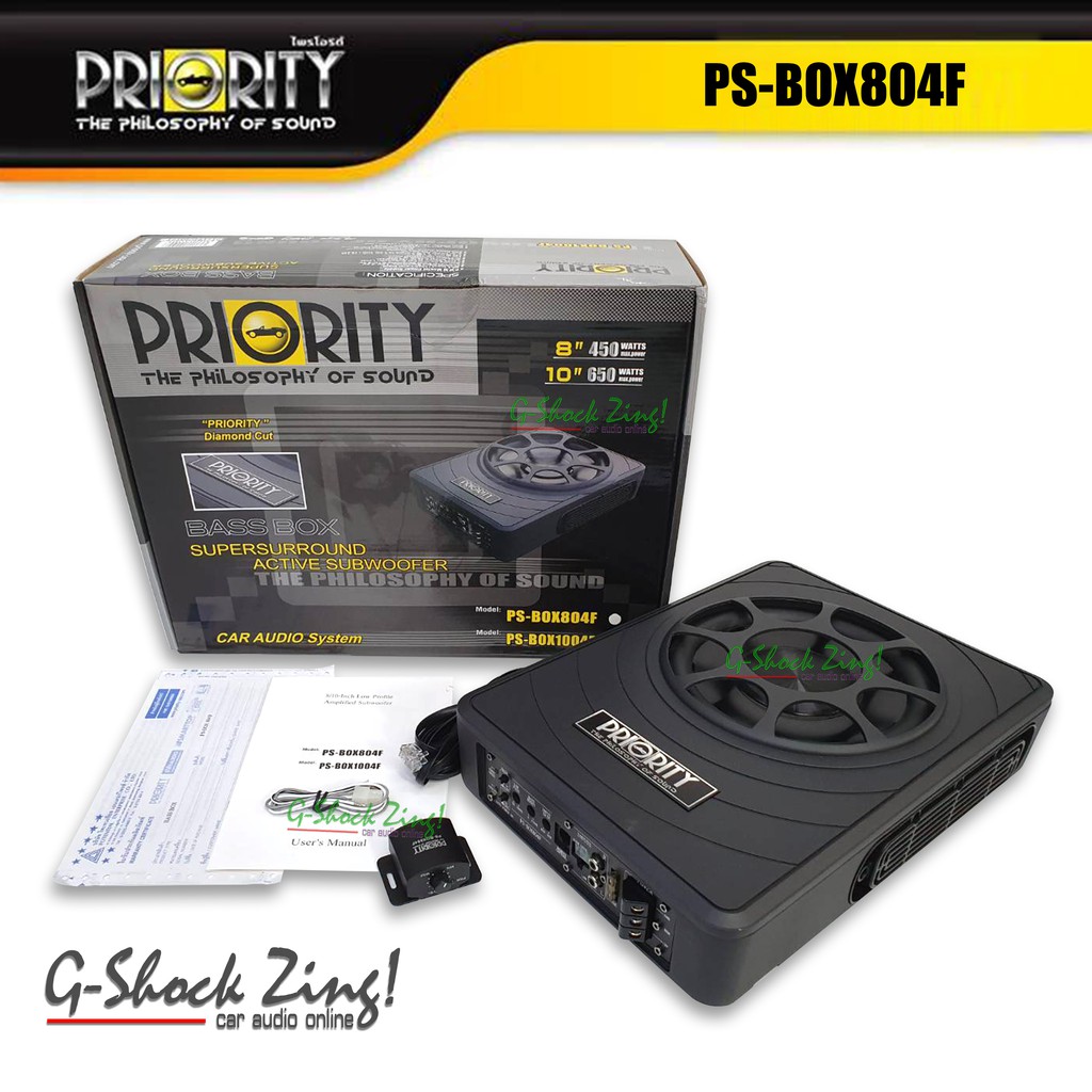 PRIORITY เครื่องเสียงรถยนต์/ดอกลำโพงซับเบส/ซับบ๊อค/Bass Box ขนาด 8 นิ้ว PRIORITY รุ่น PS-BOX-804 ...
