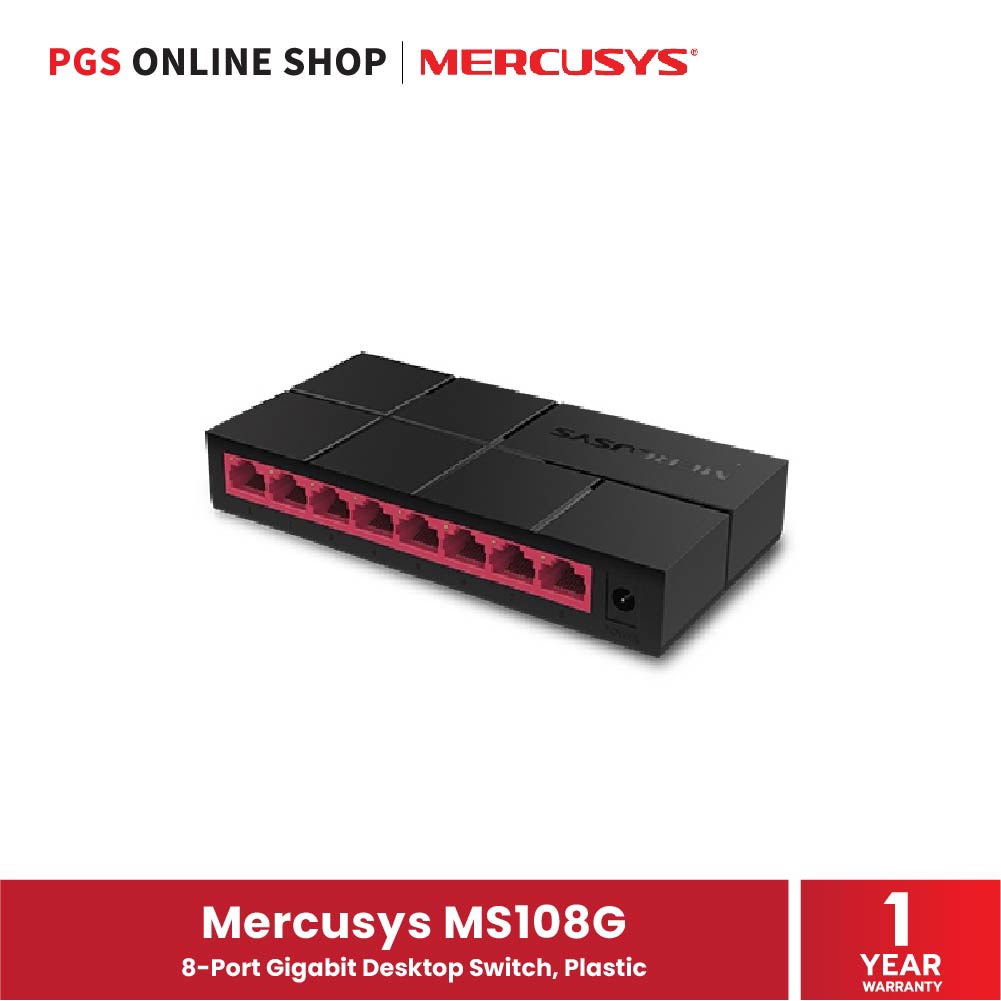 Mercusys MS108G (สวิตซ์) 8-Port Gigabit Desktop Switch, Plastic ...