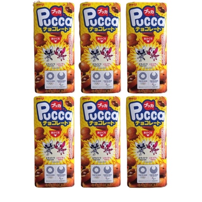 Meiji Pucca chocolate cream snacks x6 packs DIRECT FROM JAPAN! | Shopee ...