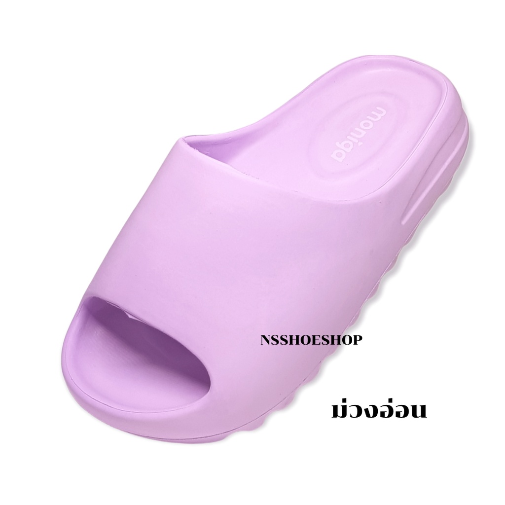 รองเท้าแตะ มินิมอล Moniga YM-01 โมนิก้า ทรงญีปุ่น ทรงเกาหลี ผู้หญิง หนา ...