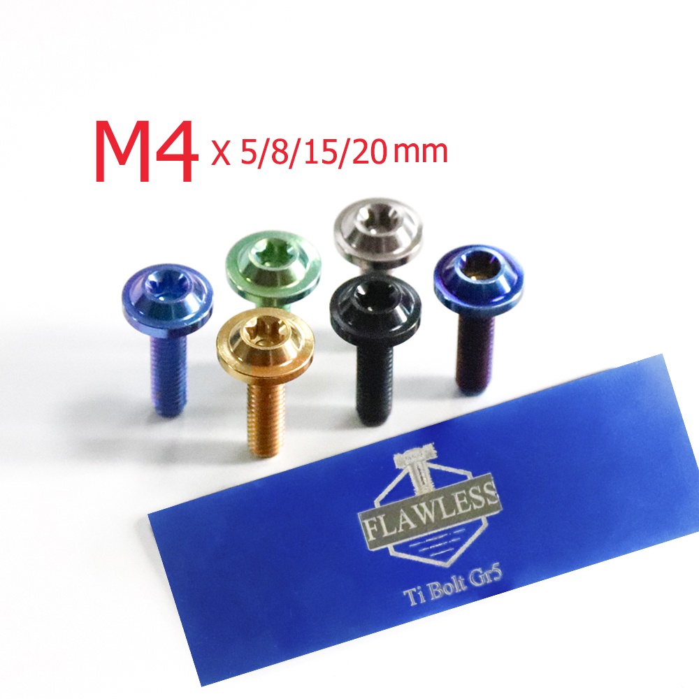 Flawless-Ti Gr5 Titanium Alloy Helmet Bodcover Bodywork Brake Fluid Nut ...