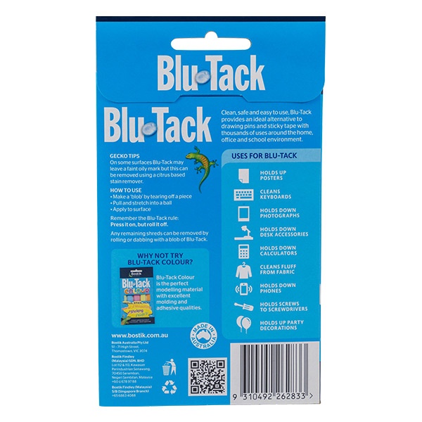 blu tack กาวดินน้ำมัน Bostik Blutack (บลูแท็ค) 75 g ของแท้จากออสเตรเลีย ...