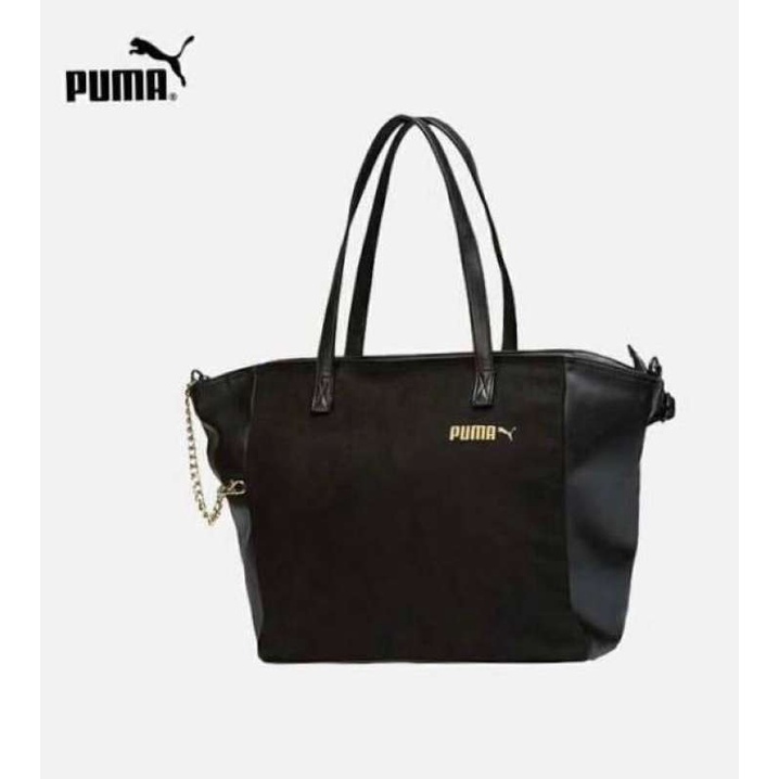 กระเป๋า Puma woman handbag trendy wild chain black gold กระเป๋าถือหรือ ...