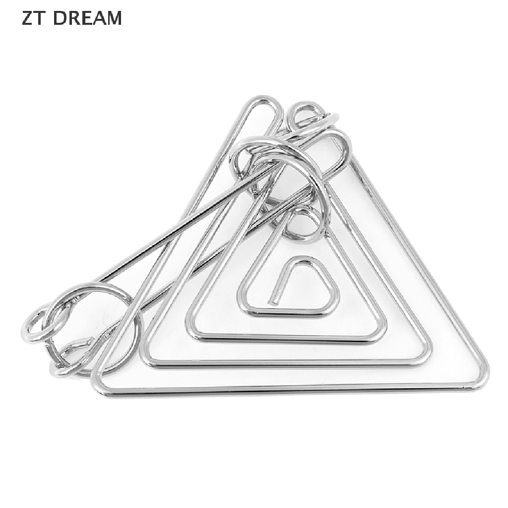 ZTD Challenging Metal Triangular Ring Puzzle Brain Teaser Game for ...