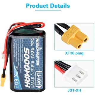 แบตรีโมท RadioMaster TX16S TX12 Boxer 2S 7.4V 5000mAh Li-Ion Battery ...