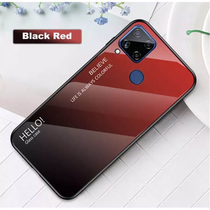 [ส่งจากไทย] Case Realme C12 / C15 เคสกระจกสองสี เคสเงาไล่สี ขอบนิ่ม เคส ...