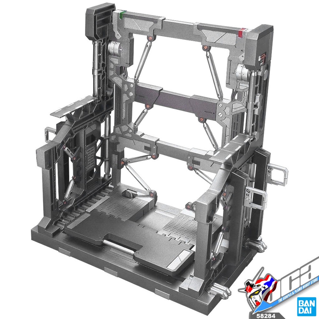 BANDAI GUNPLA BUILDERS PARTS SYSTEM BASE 001 GUNMETAL ฐาน ขาตั้ง โมเดล กันดั้ม กันพลา พลาโม VCA ...