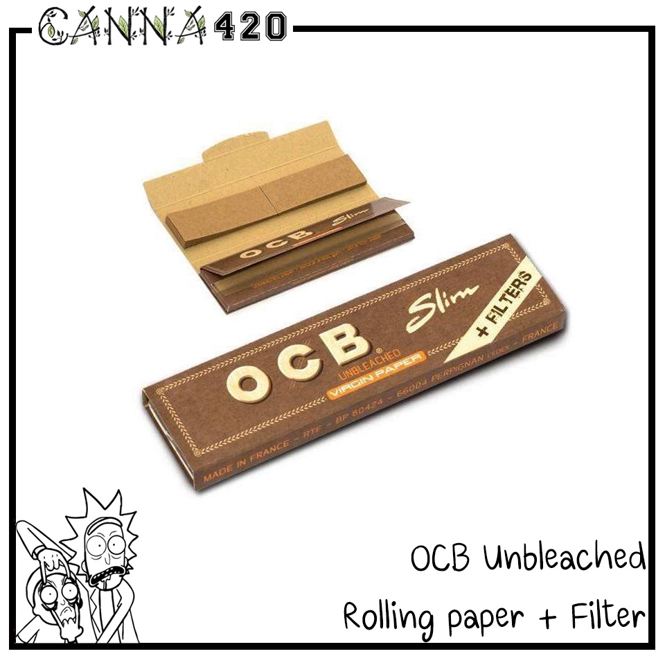 กระดาษ OCB Unbleached paper 110mm มีให้เลือก แบบธรรมดา / มี filter OCB ...