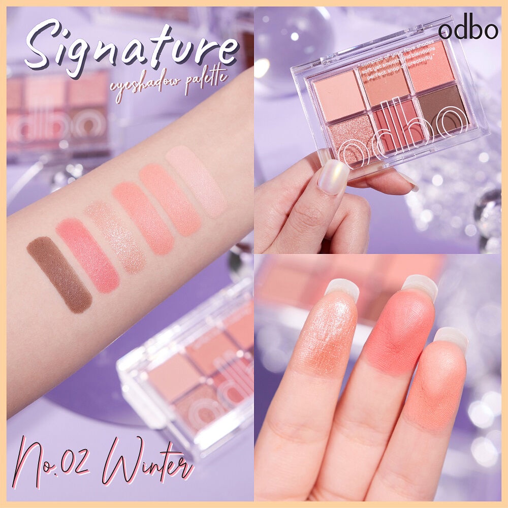 ODBO Signature Eyeshadow Palette 4.8g โอดีบีโอ อายแชโดว์ 6 เฉดสี | Shopee Thailand