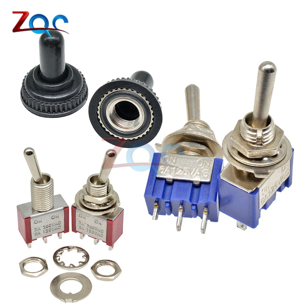 สวิตช์โยกสลับ MTS-102 3Pin 2 ตําแหน่ง SPDT MTS102 ON-ON 120VAC 6A 5A 2A ...