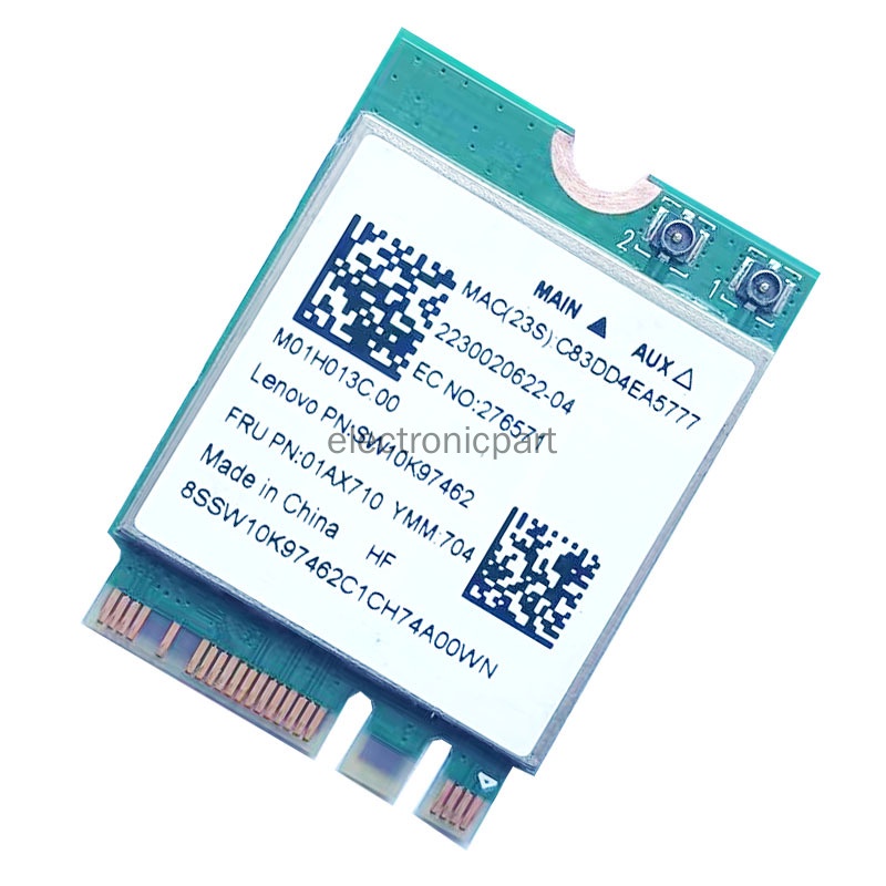 Lenovo E470 E470c การ์ดเครือข่ายไร้สาย Dual Band AC Bluetooth 4.2 RTL8821CE 01AX710 Asus Dell ...