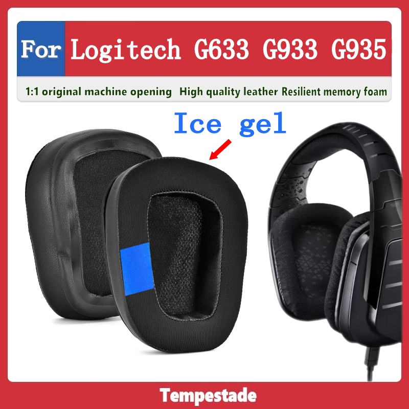 เหมาะสําหรับ Logitech G633 G933 G935 Earmuffs เคสหูฟัง Cool Gel Earmuffs ฝาครอบหูฟังเคสป้องกัน ...