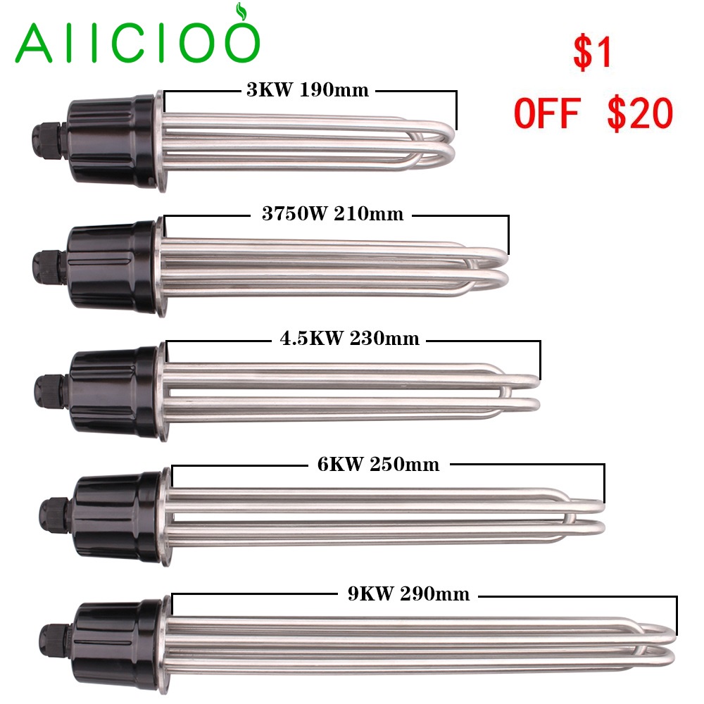 AIICIOO 2"Tri-Clamp Heating Element 220v for Brewing Electric Tubular ...
