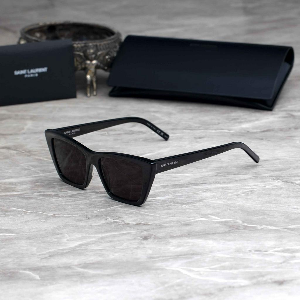 แว่นกันแดด YSL : SL 276 MICA 032 SIZE 55 MM. (BLACK-BLACK-GREY ...