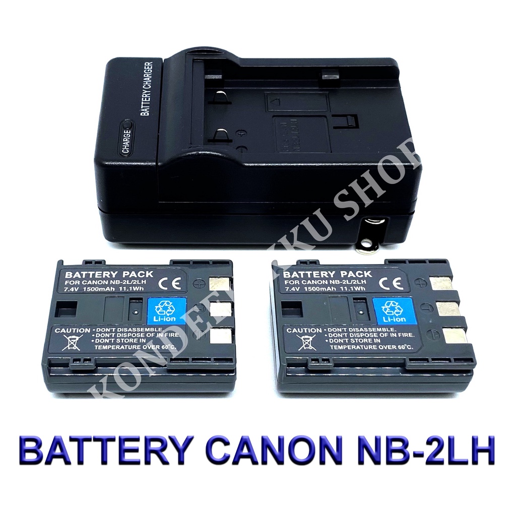NB-2L / NB2L / NB-2LH / NB2LH Battery and Charger For Canon G7,G9,S70,S80,S50,S30,S40,S45,DC410 ...