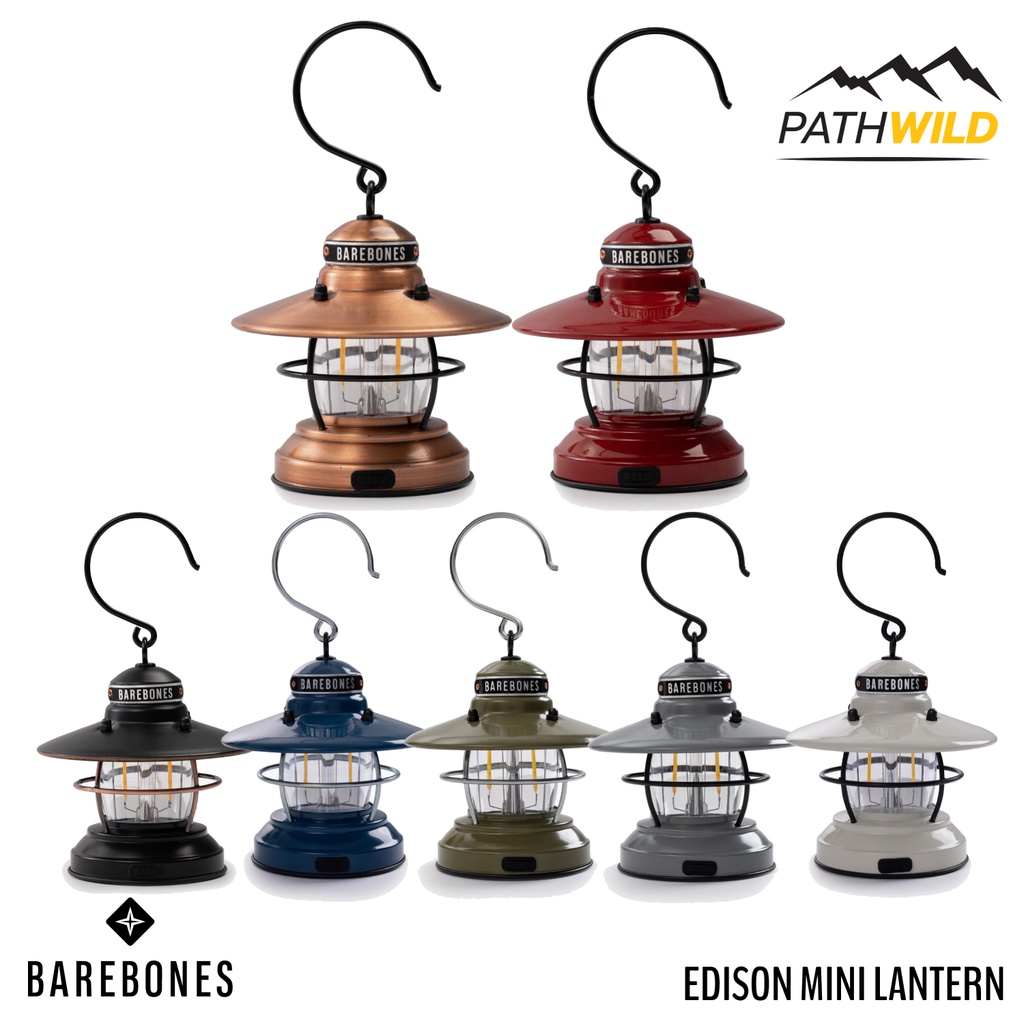 ตะเกียง LED BAREBONES EDISON MINI LANTERN สไตล์วินเทจ ตั้งได้ แขวนได้ ใช้แบตเตอรี่ AA 2 ก้อน ...