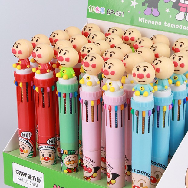 Cute 10 color pen_ปากกา ปากกาหลาย 10 สีในแท่งเดียว ปากกาลายการ์ตูน(อัน ...