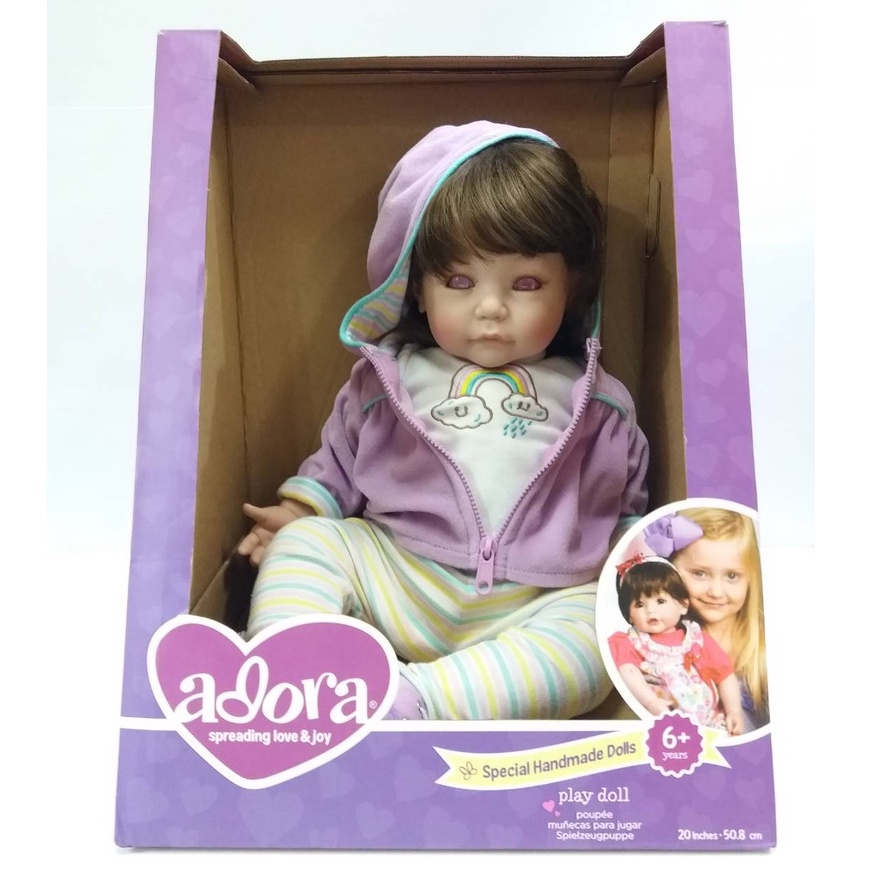 RARE 2015 ADORA Special Hand Made Rainbow Sherbet Toddler Doll Clear ...