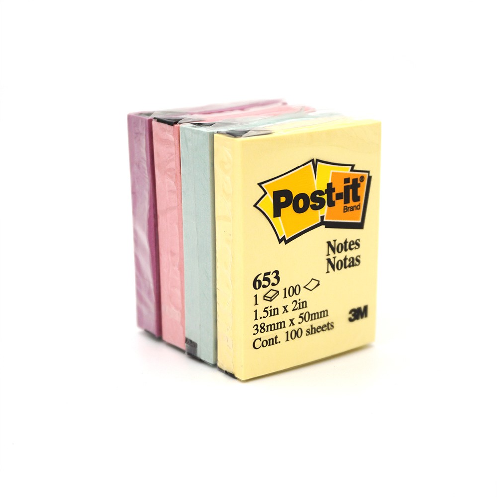 Post it 3M กระดาษโน๊ตมีกาวในตัว ขนาดเล็ก 1.5x2นิ้ว รุ่น 653 | Shopee ...