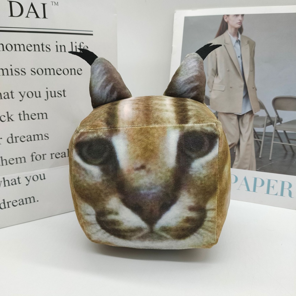 ตุ๊กตาผ้าพลั Cute Meme 19cm 3D Huge Square Cat Plush Raise A Floppa ...