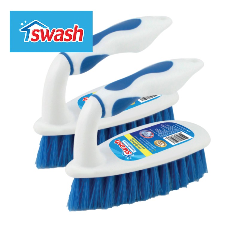 SWASH Scrub Brush Pack 2 สวอช แปรงขัดพื้นพร้อมที่จับ แพ็ค2 | Shopee ...
