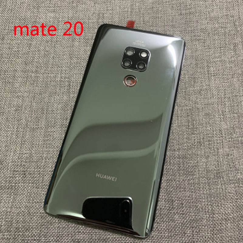 กระจกนิรภัยฝาหลังสําหรับ Huawei Mate20 Mate 20 Pro ฝาหลังแบตเตอรี่ประตู + กรอบกล้อง + ฝาครอบแฟลช ...
