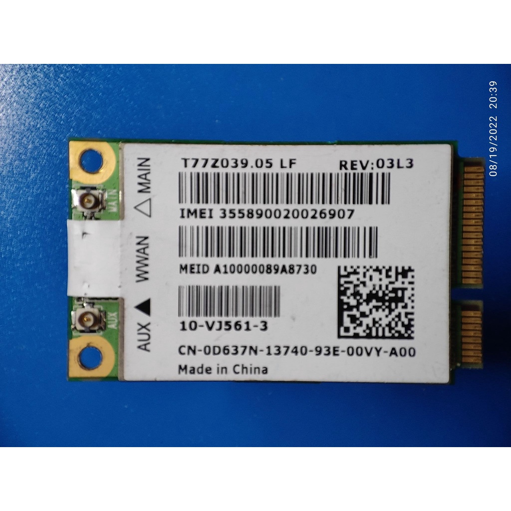 DELL WWAN GOBI D637N GV33N Wireless WAN Mobile Card | Shopee Thailand