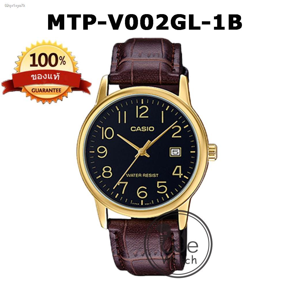 นาฬิกาข้อมือ Casio รุ่น Mtp V002l Mtp V002gl นาฬิกาผู้ชาย สายหนัง ใบประกัน 1ปี Mtpv002 Mtpv002l