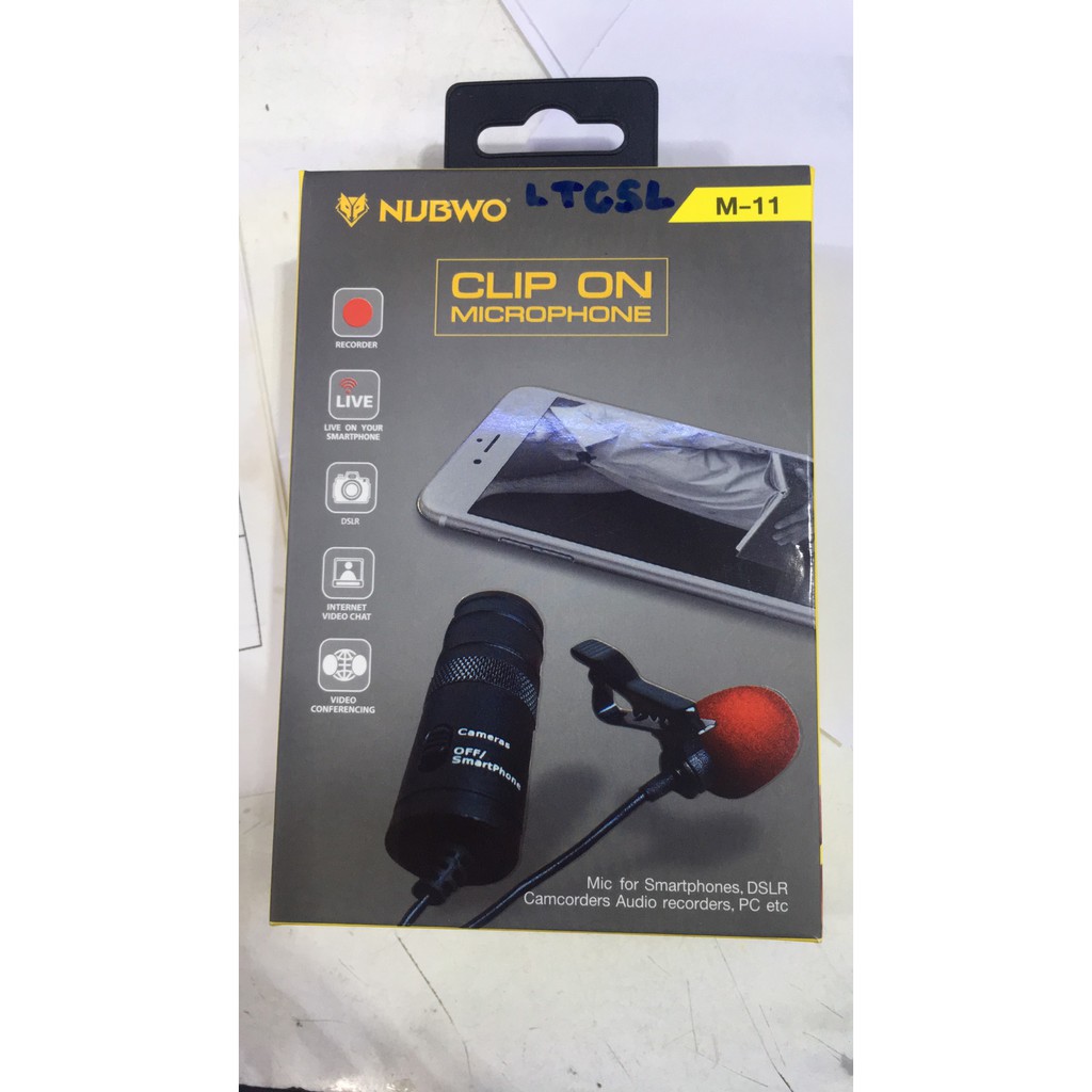 NUBWO M11 Microphone Clip on ไมค์โครโฟน คลิปหนีบปกเสื้อ | Shopee Thailand