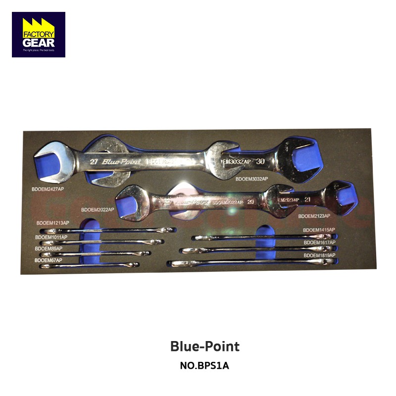 ชุดประเเจปากตายคู่ ถาดโฟม BLUE-POINT NO.BPS1A DBL OPEN END WRENCH SET ...