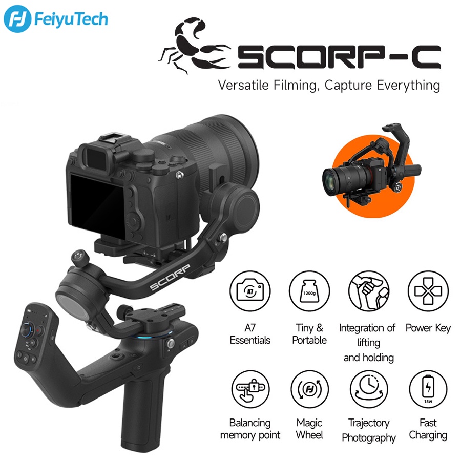 [ใหม่ล่าสุด]FeiyuTech SCORP-C 3 Axis Handheld Gimbal Stabilizer for DSLR Mirrorless Camera (มี ...