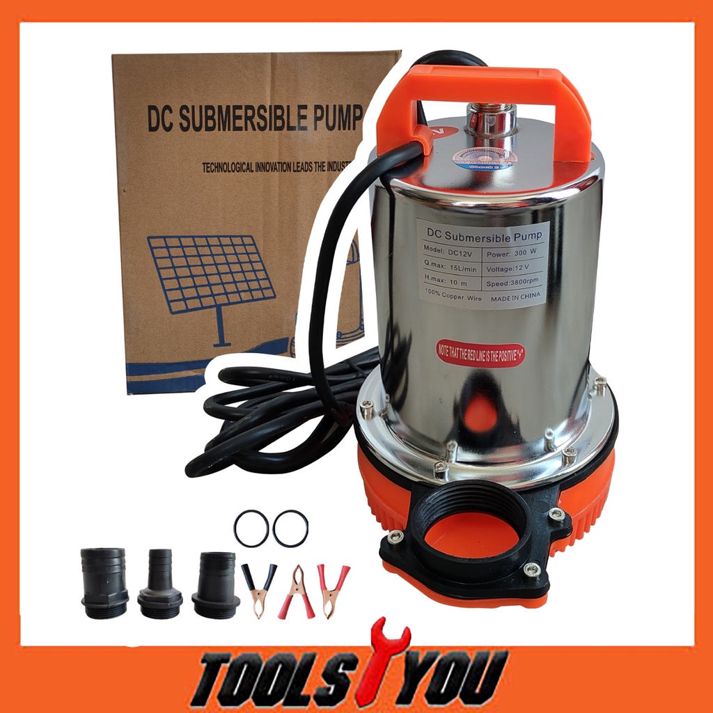 ปั๊มน้ำ DC SUBMERSIBLE PUMP ไดโว่ ปั๊มแช่ ปั๊มจุ่ม ไดโว่อลูมิเนียม 12V 300W | Shopee Thailand