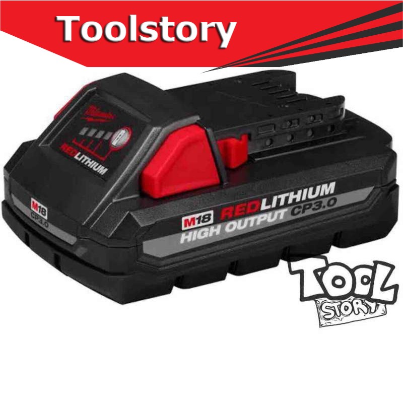 Milwaukee 3ah High Output (แบต3ah) สีแดง | Shopee Thailand
