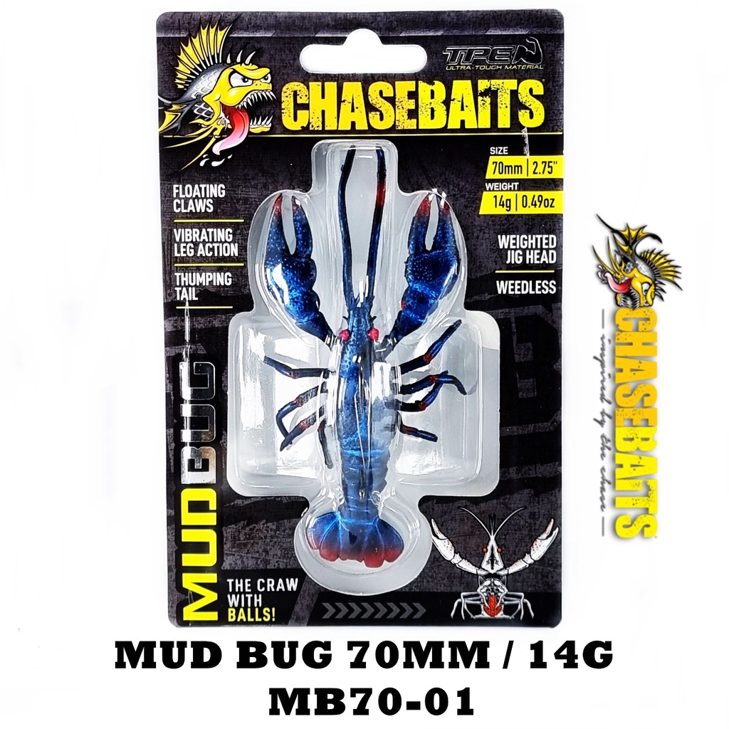 CHASEBAITS MUD BUG กุ้งเคลฟิช ยาง มหาเทพ ของแท้ 100% | Shopee Thailand