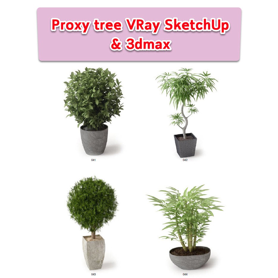 Proxy tree for VRay SketchUp & 3dMax (Archmodel v.66) | Shopee Thailand