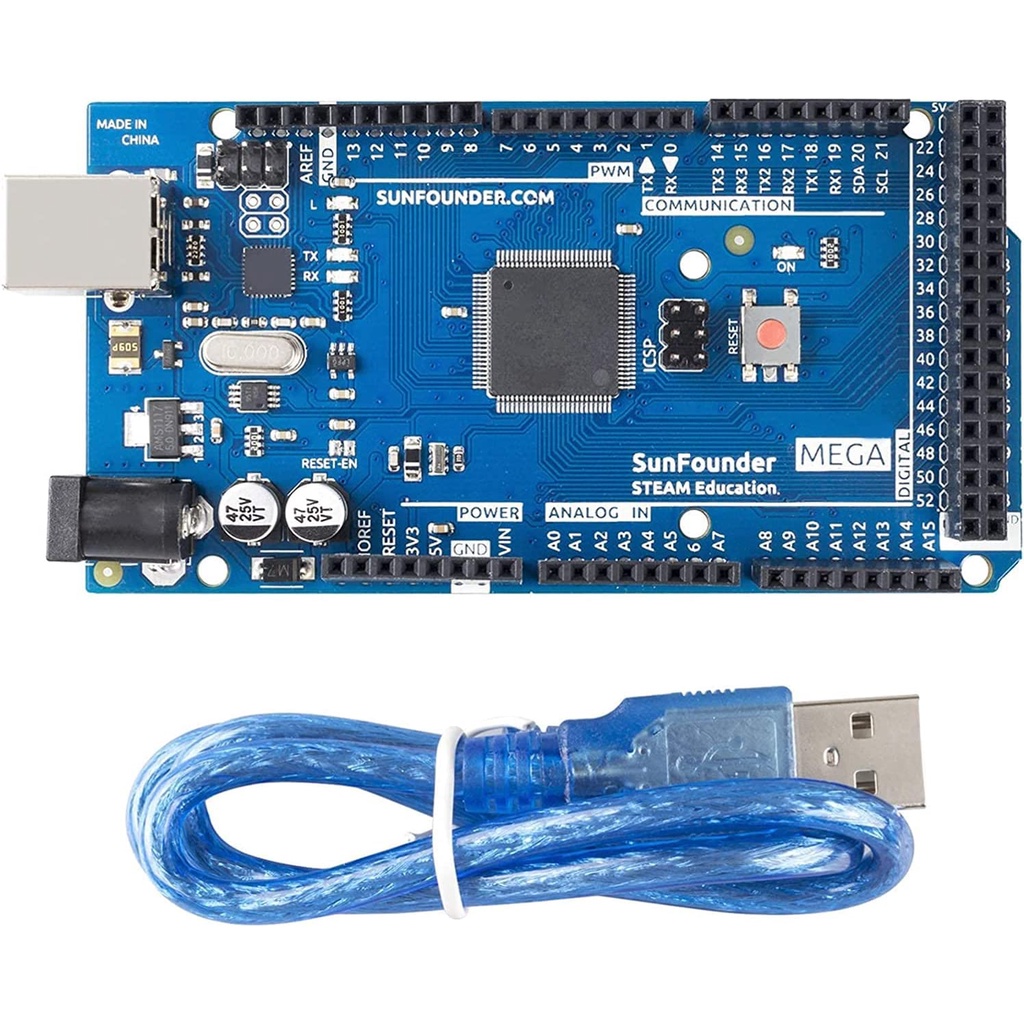 SunFounder MEGA Board Compatible with Arduino IDE ATMEGA2560 ATmega16AU ...