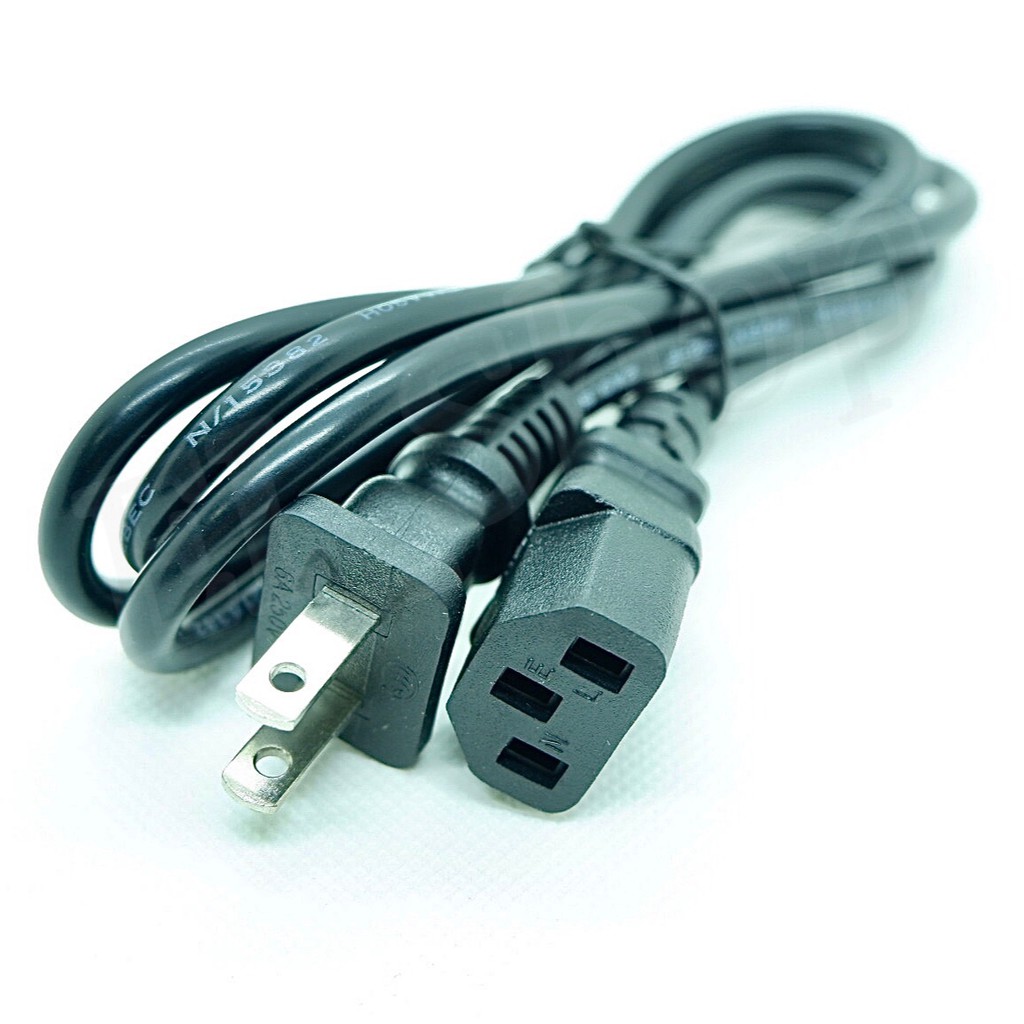 สายไฟคอม AC Power Cable Male to Female ขนาด 2x0.5mm2 สำหรับ คอมพิวเตอร์ ...