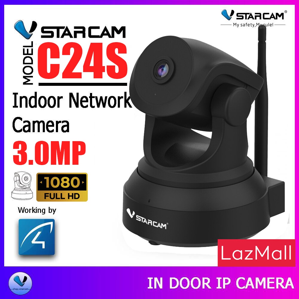 VSTARCAM IP Camera Wifi กล้องวงจรปิด 3ล้านพิกเซล มีระบบ AI ไร้สายดูผ่านมือถือ รุ่น C24S By.SHOP ...