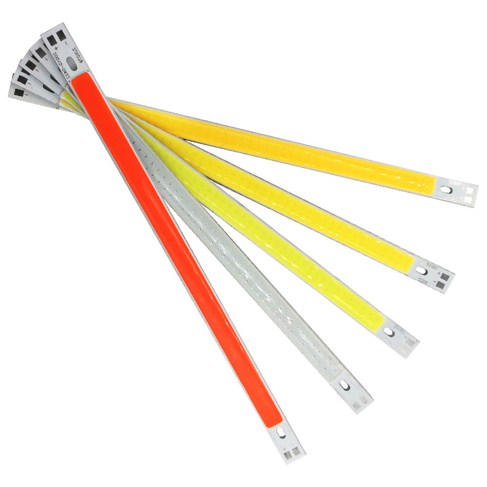 200x10 มม.LED COB Bar หลอดไฟ 10W 12V 20 ซม.COB Strip DC12V โคมไฟอัตโนมัติรถ DRL ไฟ DIY Home Work ...