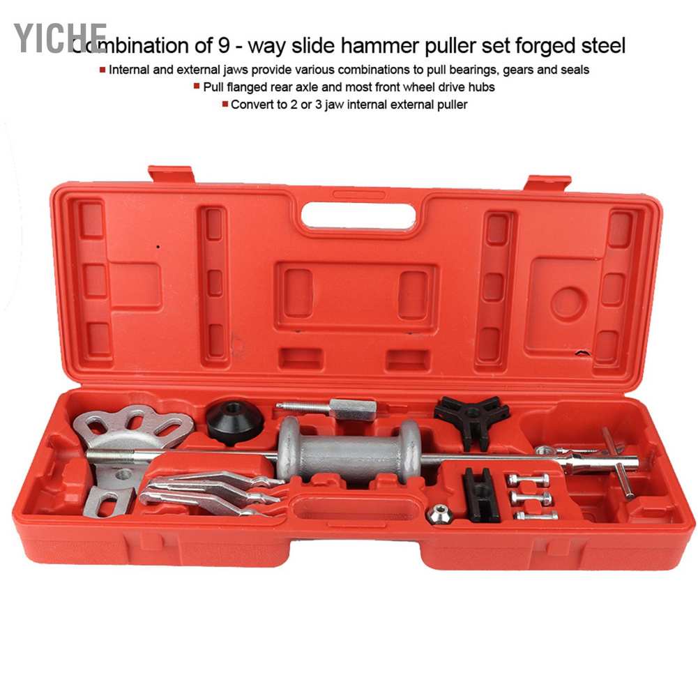 Yiche 9 Way Universal Slide Hammer ชุดค้อนแบริ่งดึงสําหรับดึงภายใน ...