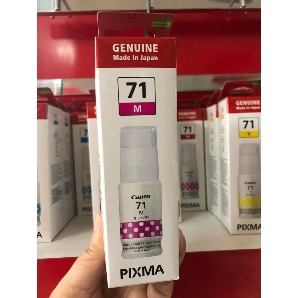 Canon GI-71M น้ำหมึกพิมพ์แบบขวด สีม่วงแดง ของแท้ Magenta Original Ink ...
