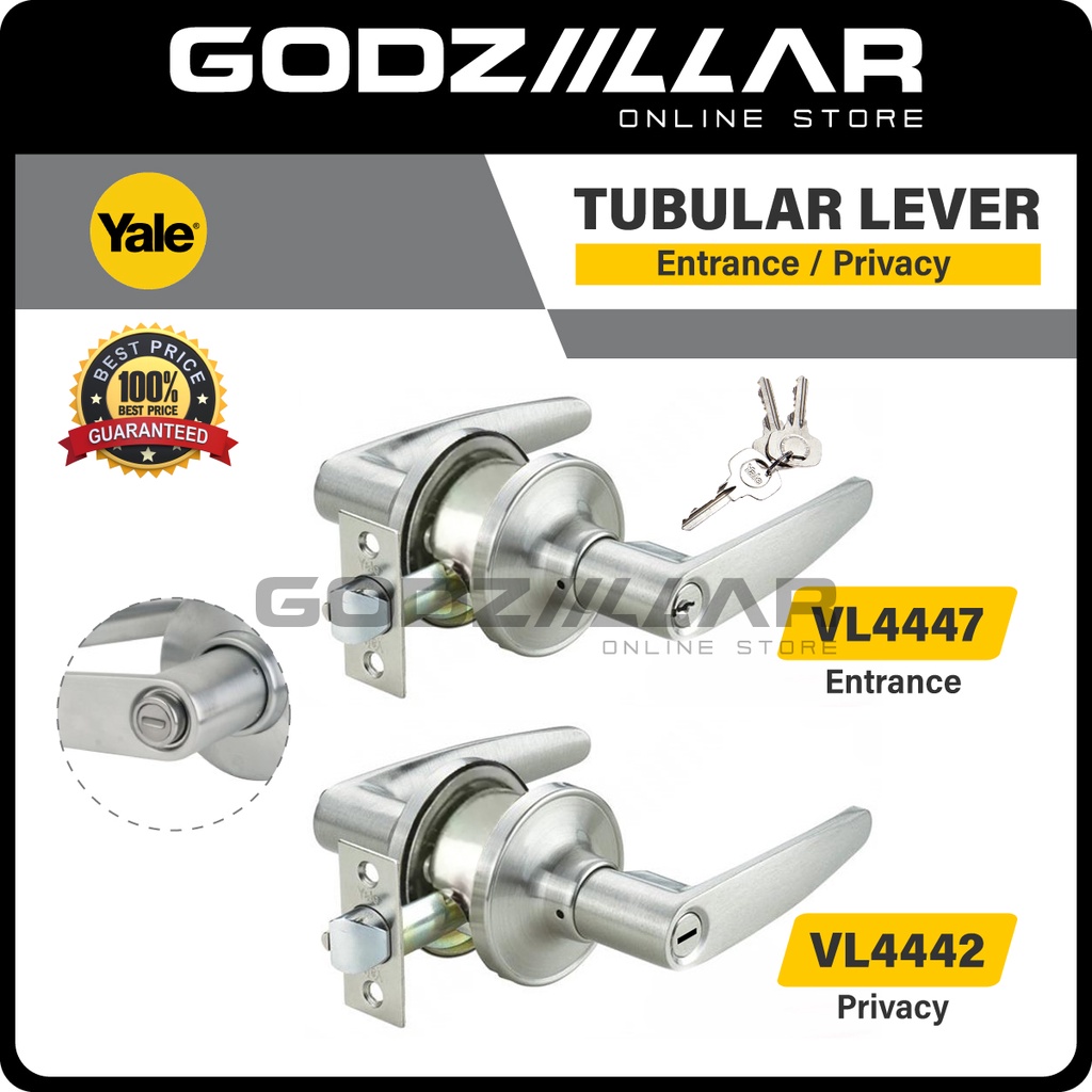 Yale ชุดล็อคท่อ ทรงกระบอก VL4442 & VL4447 US15 ทางเข้า & ความเป็น ...