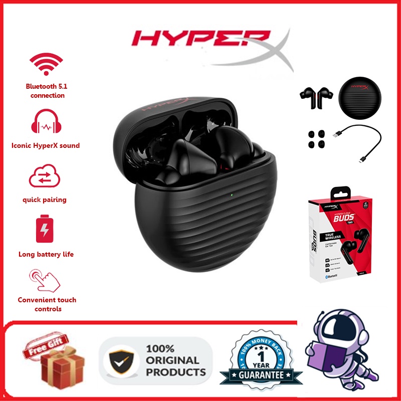 HyperX（หูฟัง）Cloud Buds TWS In-Ear Wireless Headphones Bluetooth 5.1 Noise Cancelling Microphone ...