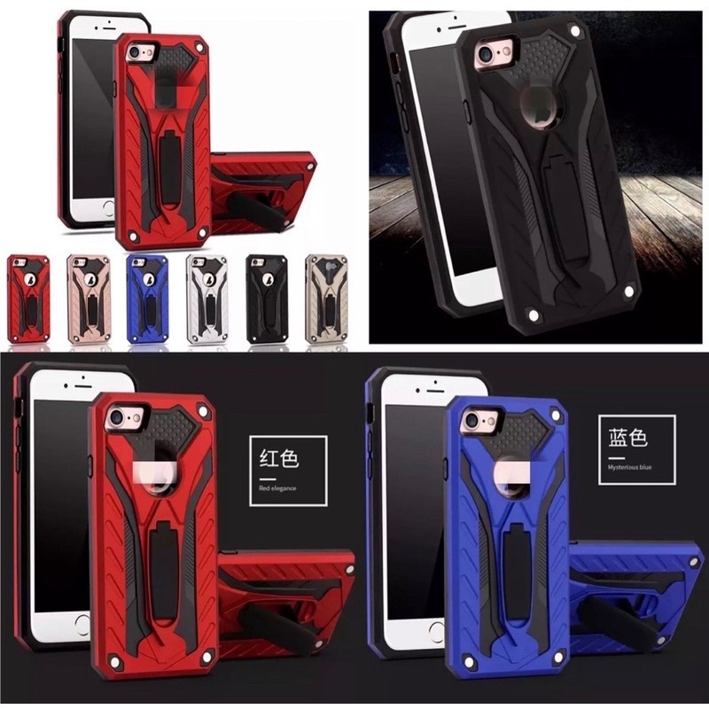 [ส่งจากไทย] เคสกันกระแทก เคสไฮบริด มีขาตั้ง Case iPhone5 6 6S 6Plus 6splus 7Plus 8Plus XS XR ...