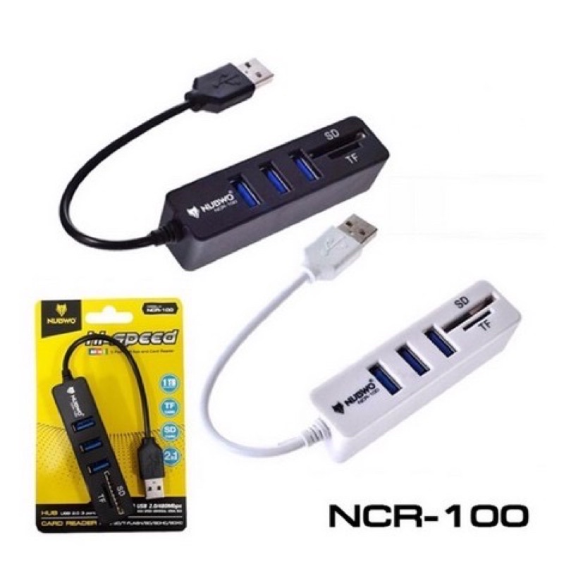 NUBWO ตัวเพิ่มช่องUSB+ตัวอ่านการ์ด HUB USB 3 Port +Card Reader 2.0 ...