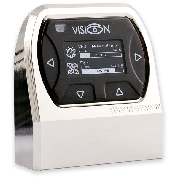 Aquacomputer VISION Touch table top unit, glossy nickel plating, IR ...