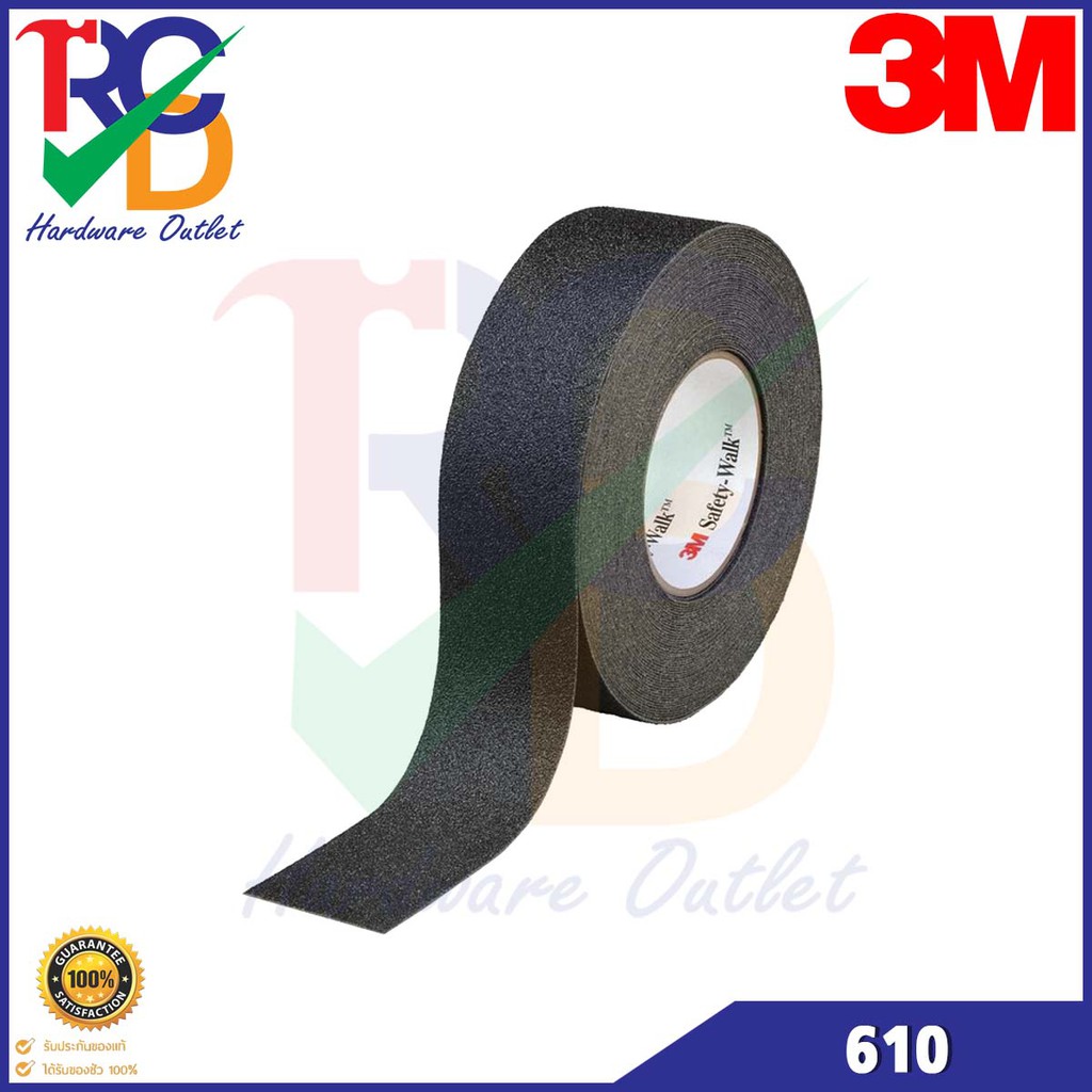 3M 610 เทปกันลื่น 2"x18m. สีดำ ชนิดความหยาบสูง Safety-Walk Slip-Resistant General Purpose ...